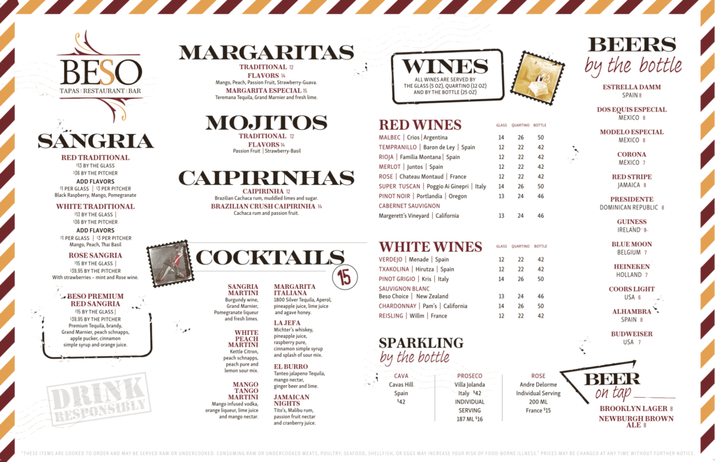 Dinner Menu – Beso