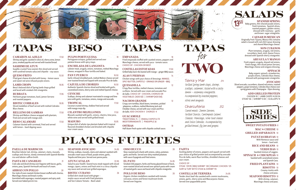 Dinner Menu – Beso
